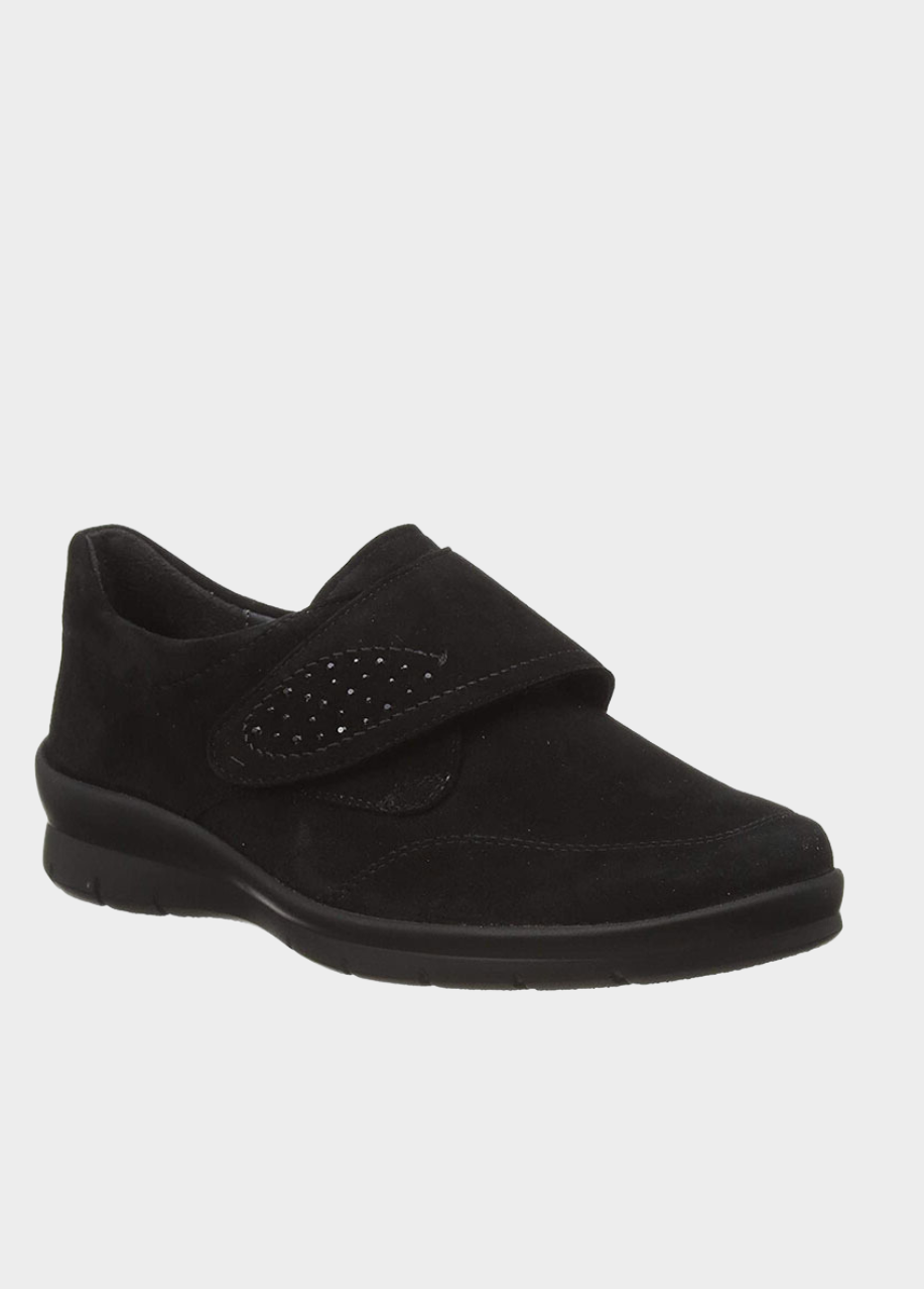 Semler Deluxe Black Velour Shoes – Tall Size