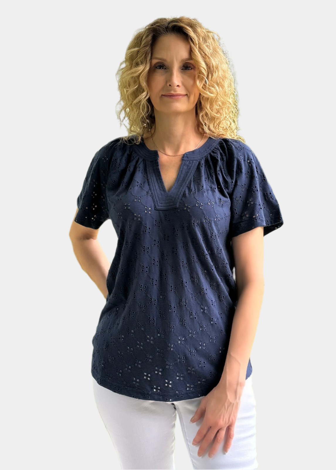 Maggie Tall Eyelet Top – Tall Size