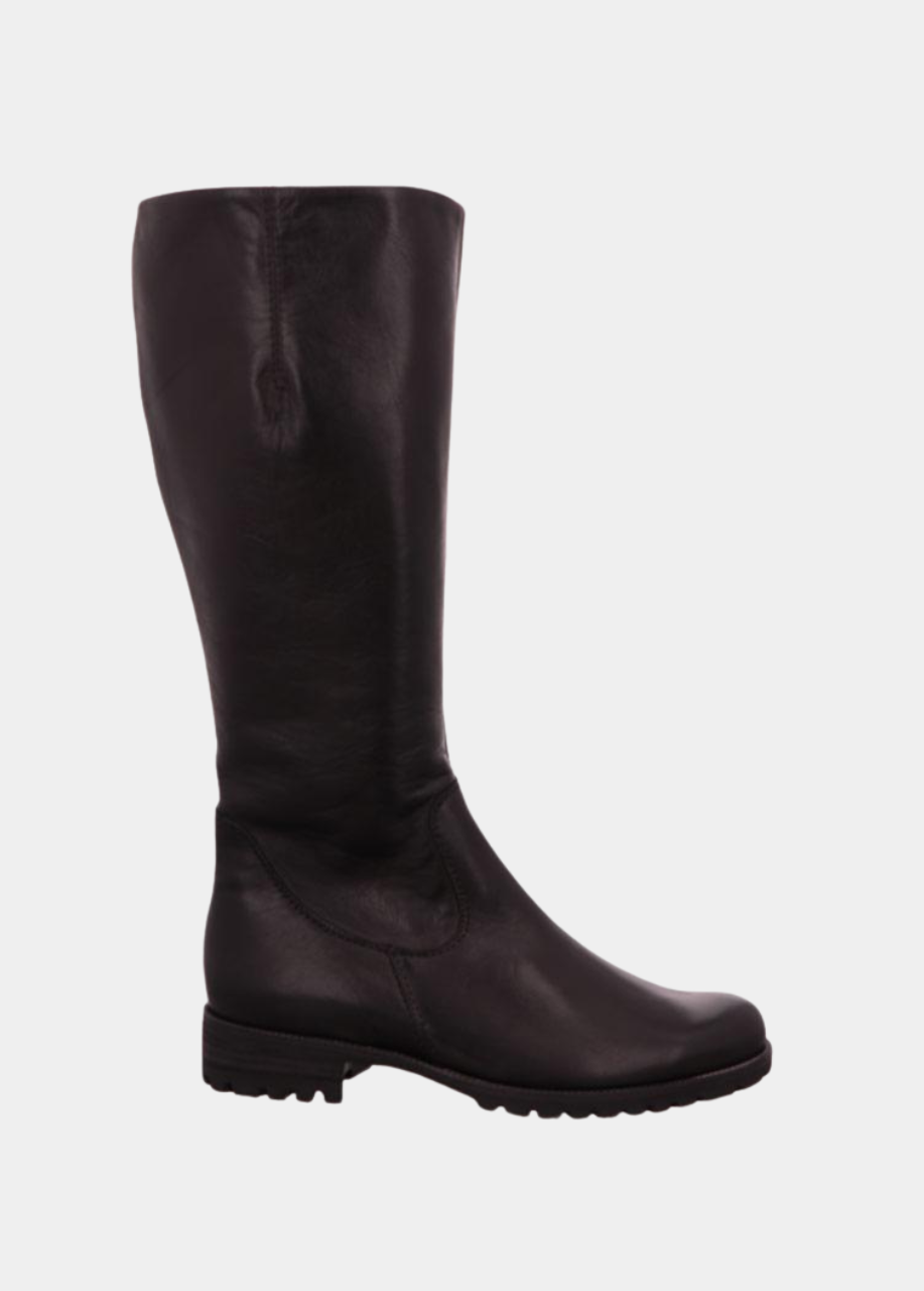 Semler Premium Black Leather Long Boots – Tall Size