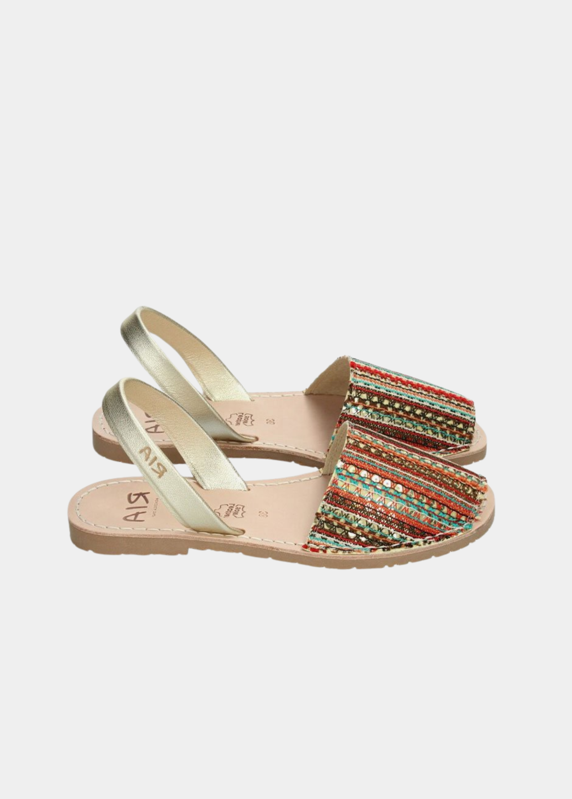Ria Colourful Menorcan Style Sandals – Tall Size