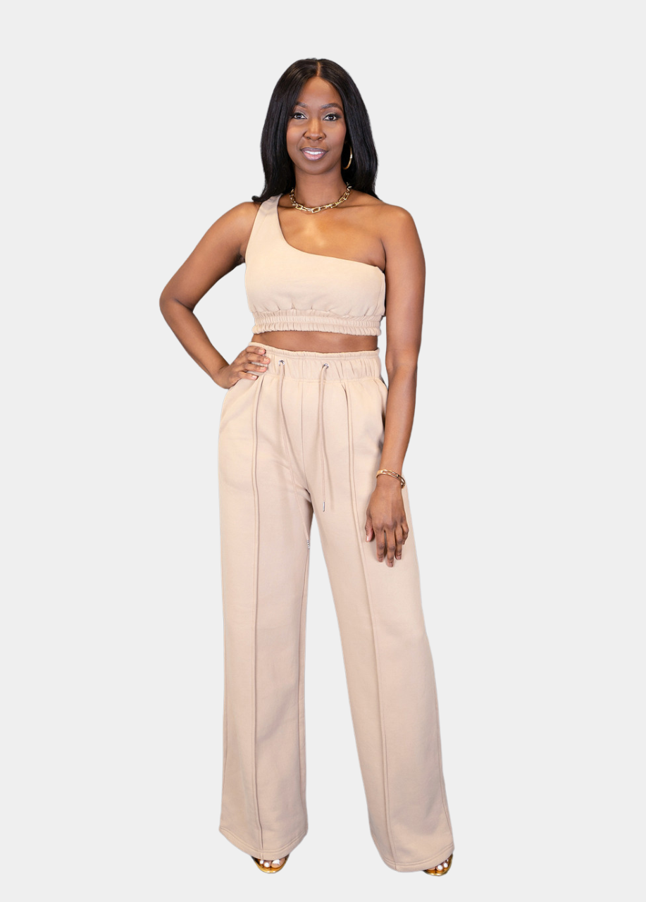 City Vibes One Shoulder Top - Tan – Tall Size