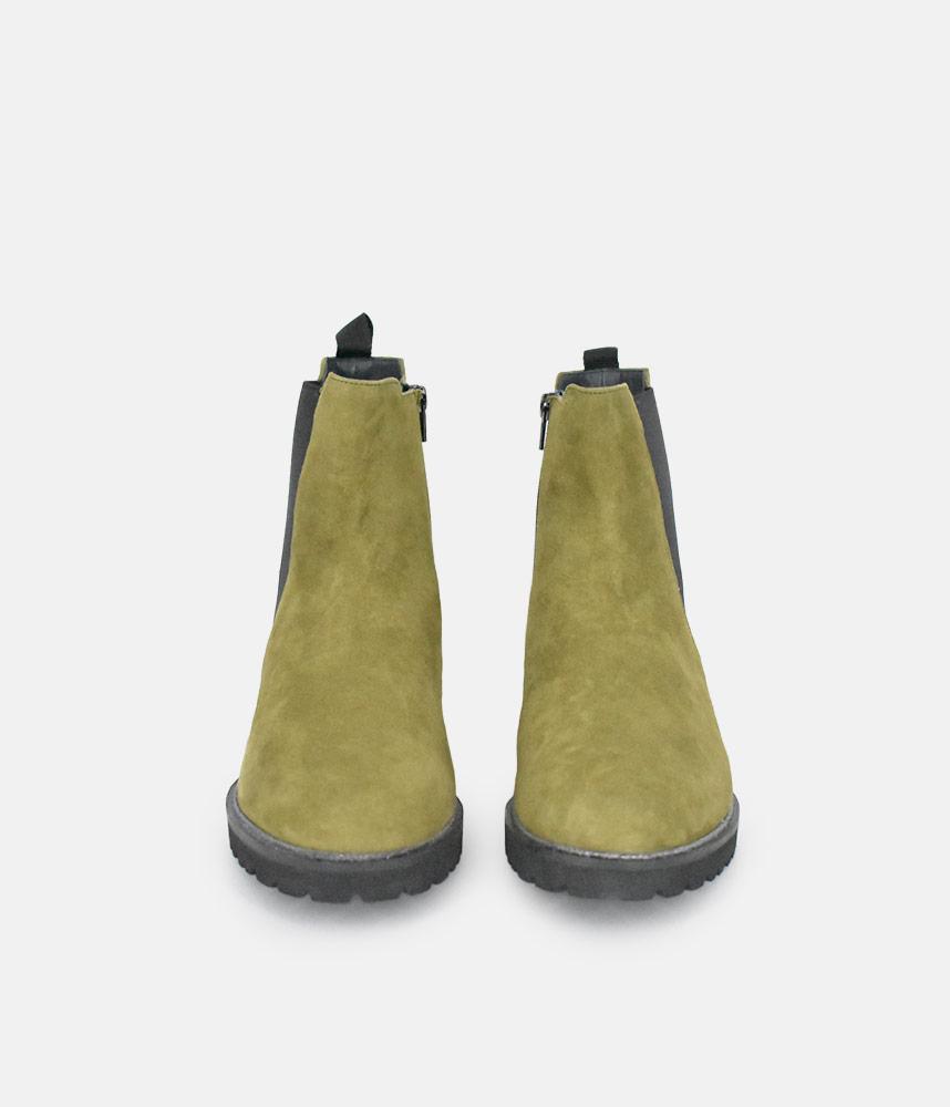 Sioux Premium Green Suede Ankle Boots – Tall Size